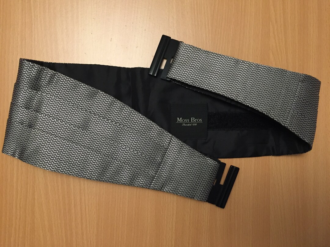 Vintage Moss Bros Cummerbund Made in England. Padded Waist Band - Etsy