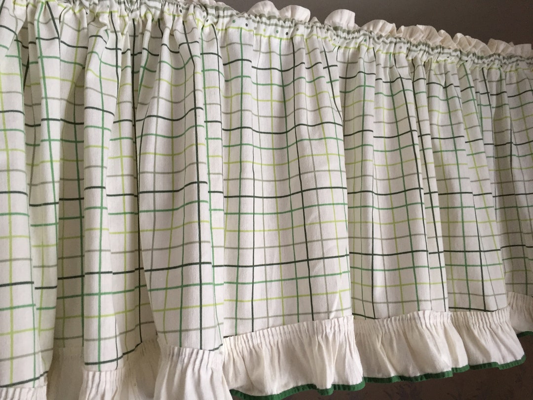 Vintage Kitchen Curtain With Frill H19"x W65" - Etsy