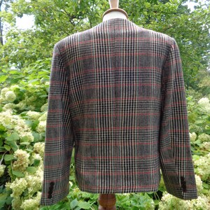80s Vintage Jacket Made in West Germany; 80% New Wool Houndstooth Check ...