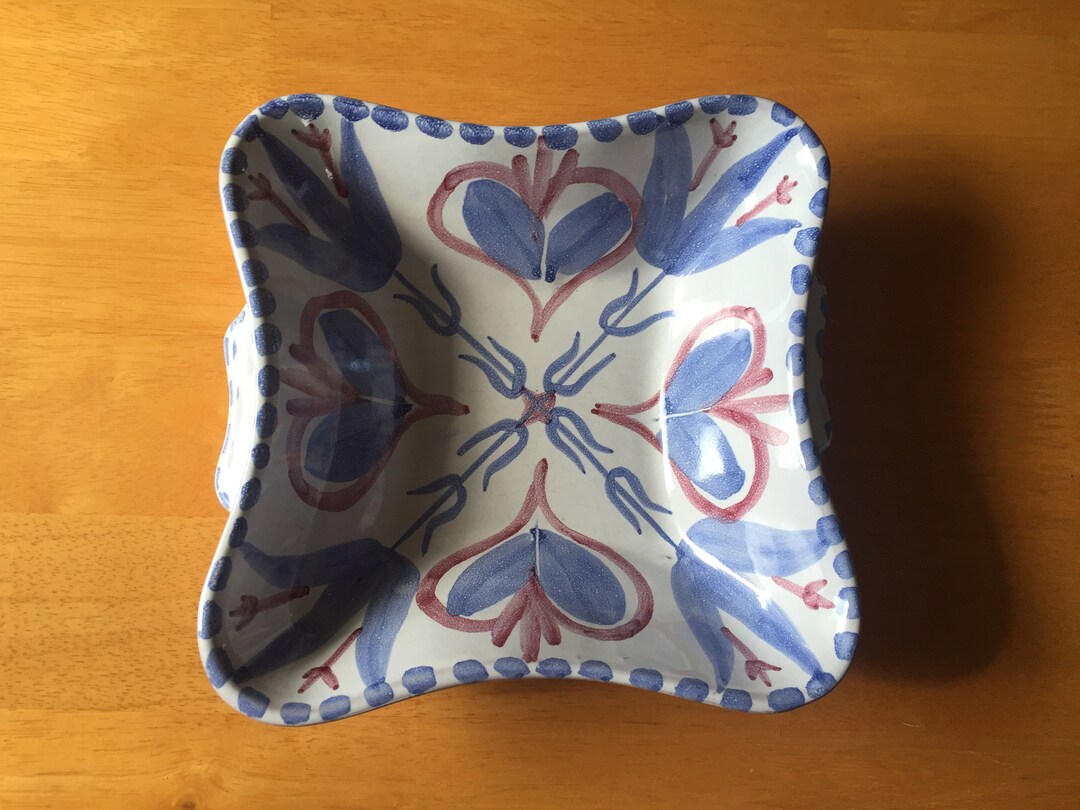 Laholms-keramik Vintage Pottery Hand Painted Bowl by Olof Larsson Made ...