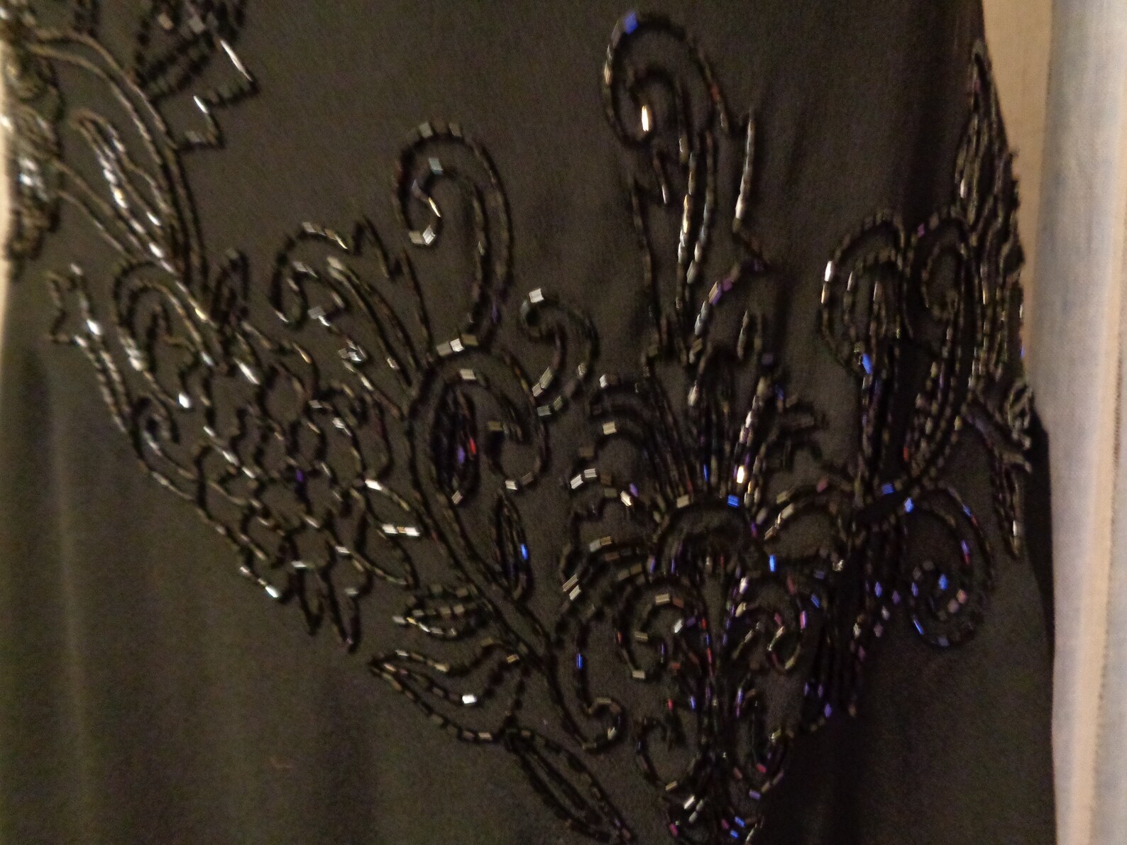 Black Beaded Dress JMD Vintage Evening Dress Size M/L - Etsy