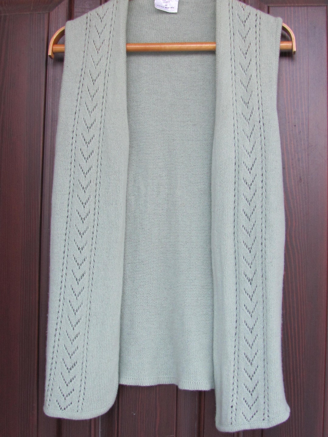 Vintage Knitwear; Open Front Vest Size 12 to Fit Bust 34"/86cm; 96% ...