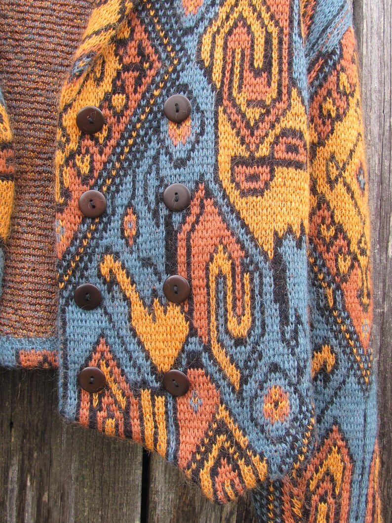 80s Vintage Knit Jacket Mohair & Acrylic Cropped Jacket Teal - Etsy