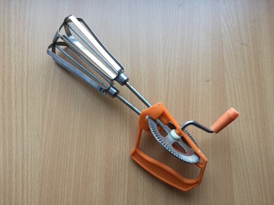 Mid Century Kitchen Tool, Manual Mixer. Stainless Steel Egg Beater With ...