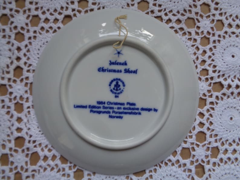 Scandinavian Vintage Plate, Porsgrunds Porcelain Christmas Plate Julen ...