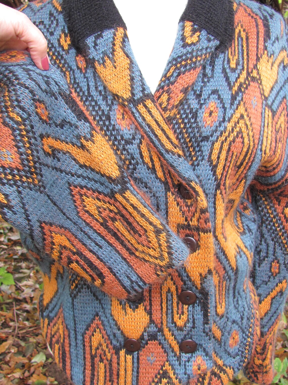 80s Vintage Knit Jacket Mohair & Acrylic Cropped Jacket Teal - Etsy