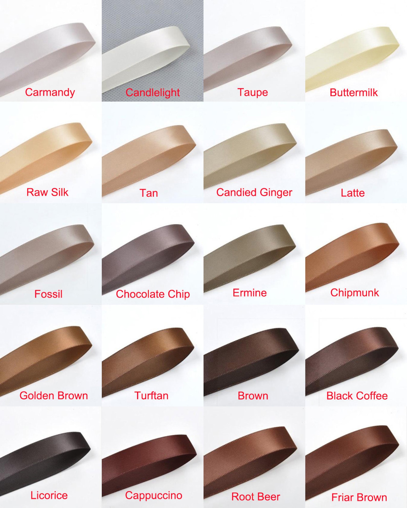 Double Side Satin Ribbon Decorative Satin Ribbon 100 Yards 1" Choose ...