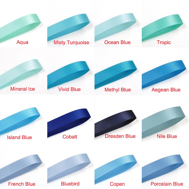 Aqua Satin Ribbon - Etsy