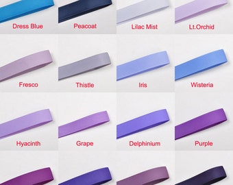196 Colors Grosgrain Ribbon Color Charts 14 Width to Choose - Etsy