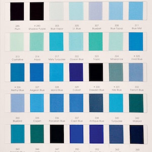 196 Colors Grosgrain Ribbon Color Charts, 14 Width to Choose 3/8 ...