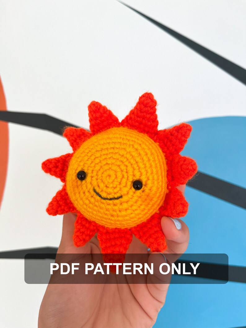 DIGITAL Crochet Sun Pattern Only Crochet Cute Sun Plush - Etsy