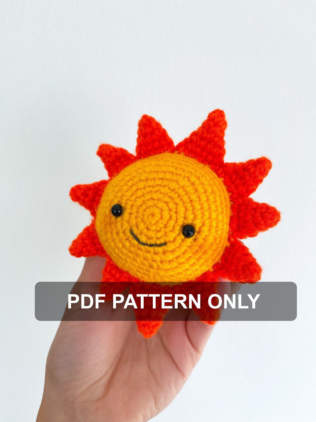 DIGITAL Crochet Sun Pattern Only | Crochet Cute Sun Plush Pattern ...