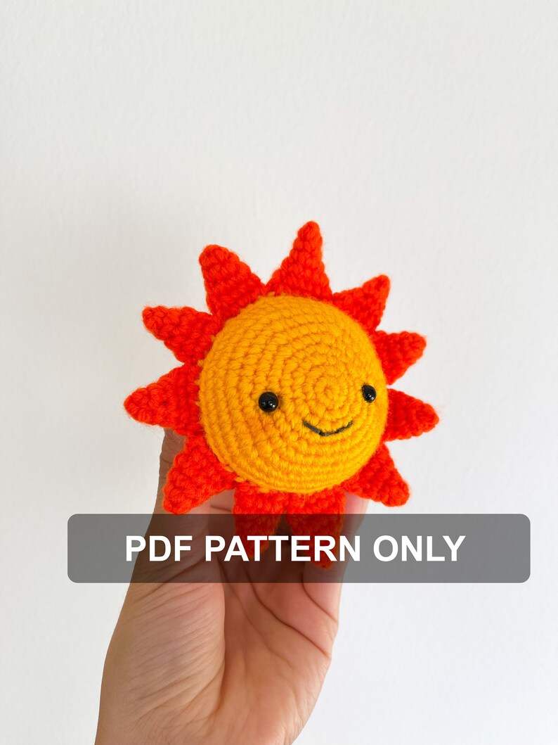 DIGITAL Crochet Sun Pattern Only Crochet Cute Sun Plush - Etsy