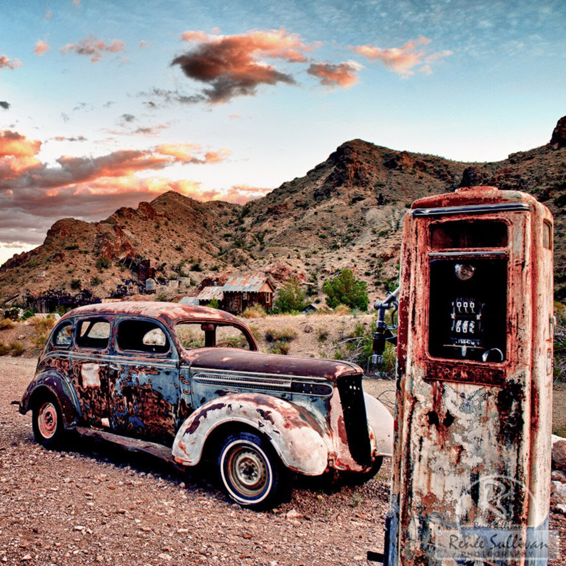 Vintage Car Fine Art Photo Americana Rustic Desert Western - Etsy