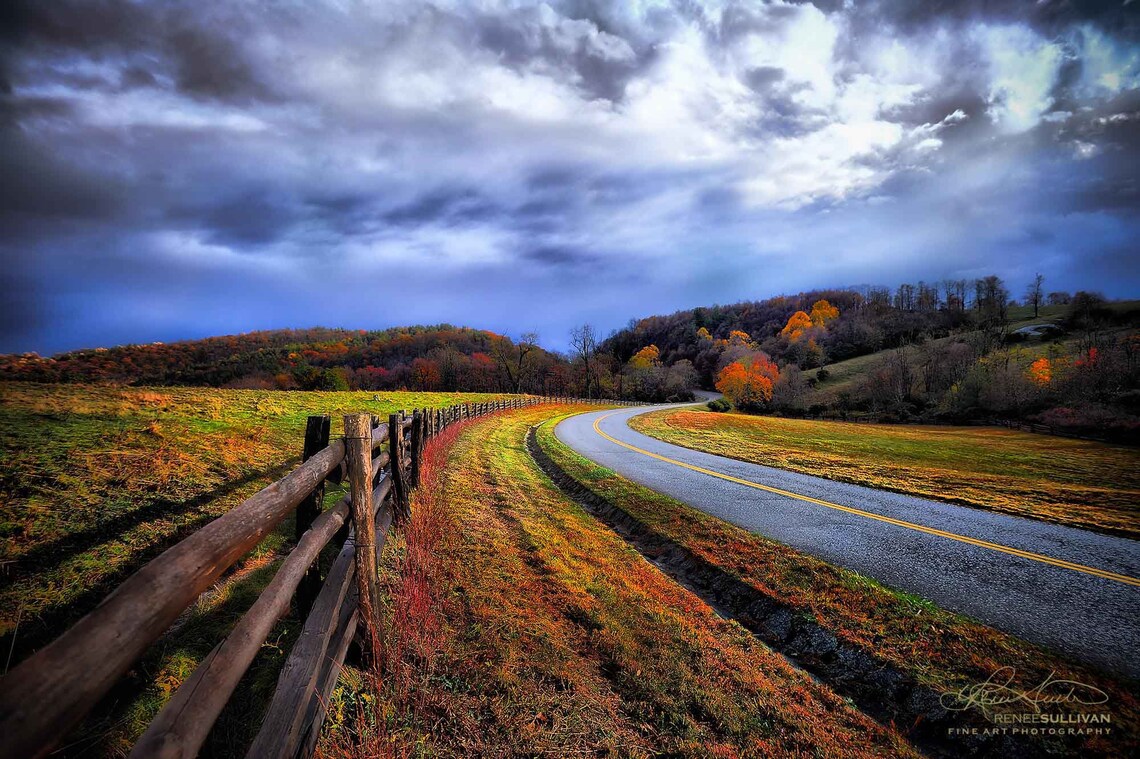 Country Road/blue Ridge Parkway/north Carolina/autumn Fall/nature ...