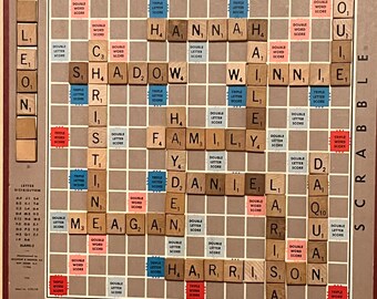 VINTAGE Scrabble Beach House Wall Art Themed Decor Gameroom Board Game ...