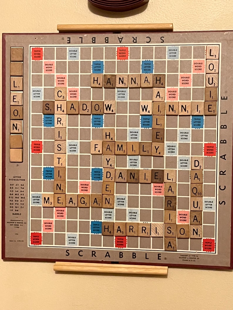 Vintage Scrabble Game Board-personalized - Etsy