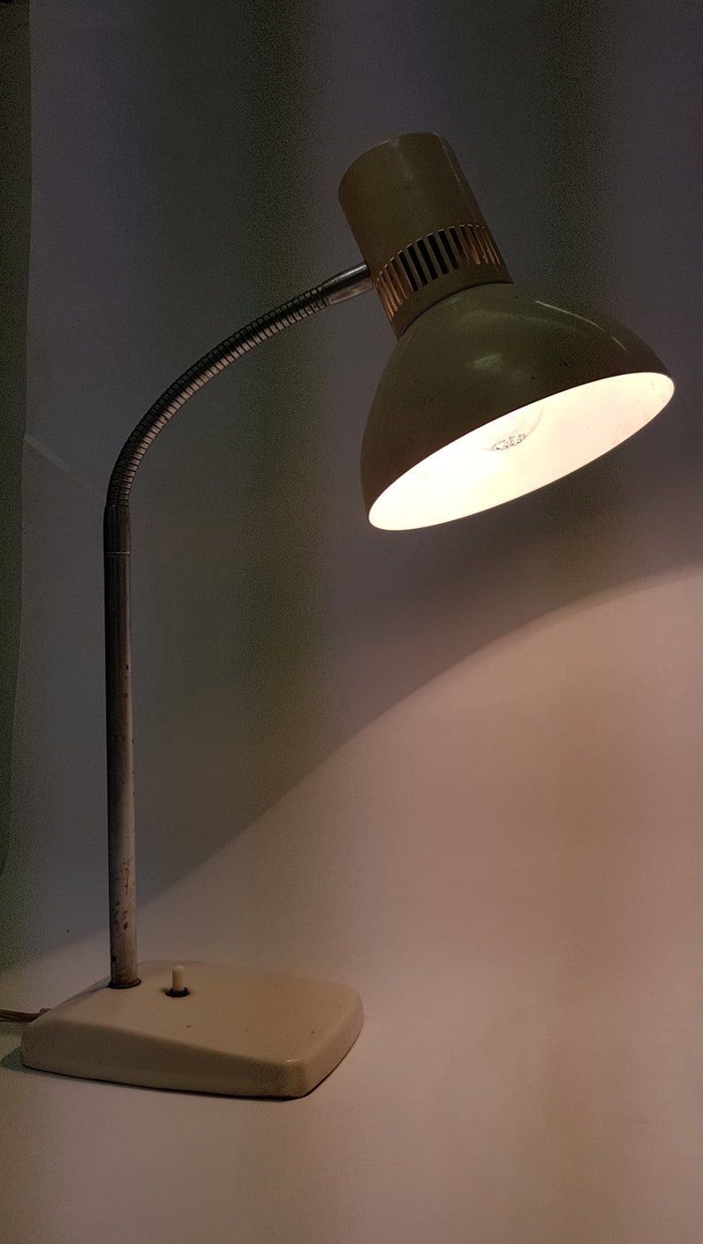 Soviet Desk Lamp Working Vintage Russian Beige Metal Interior Design ...