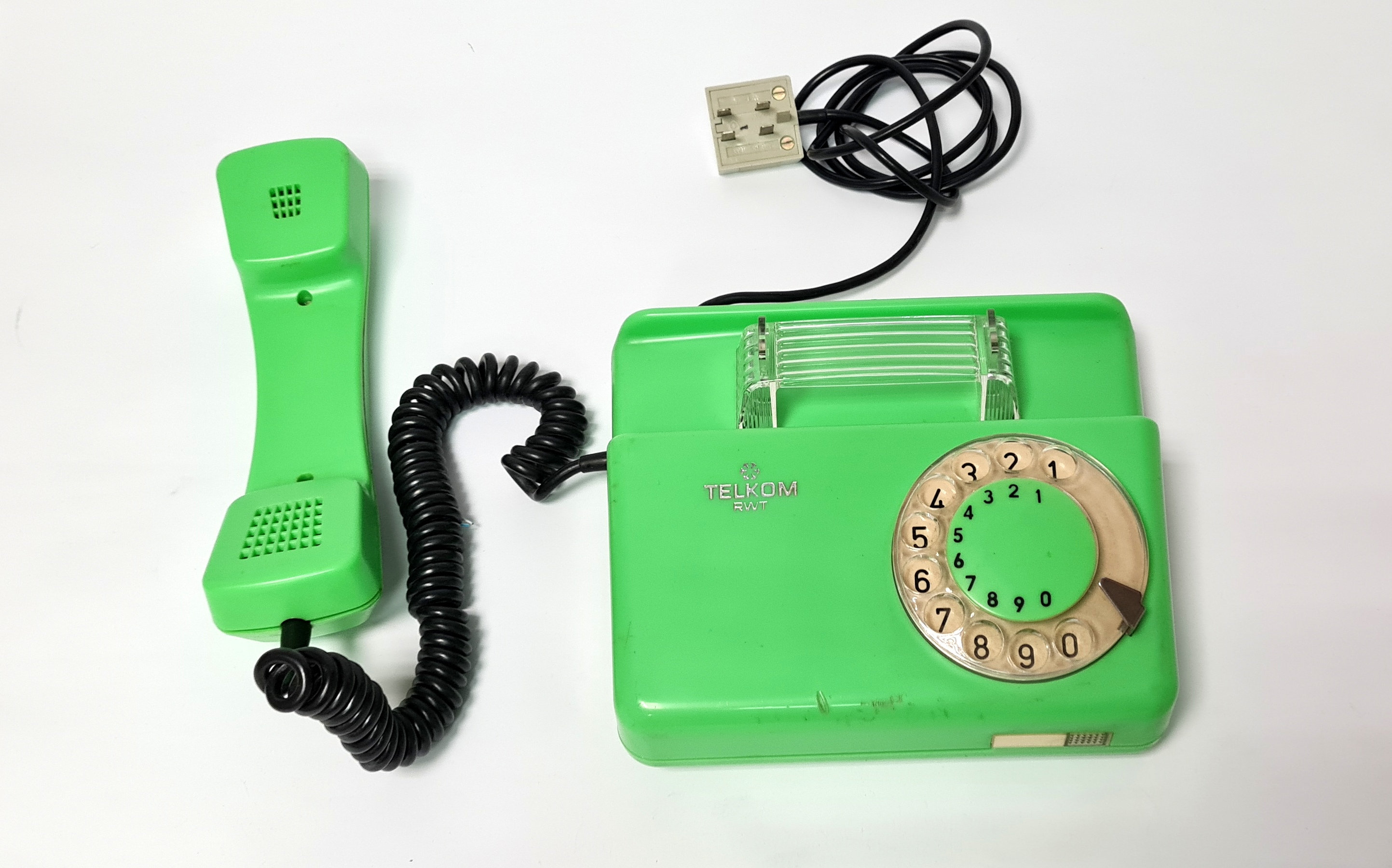 Vintage Polish Green Rotary Telephone RWT TELKOM Made in Poland in 1983 ...