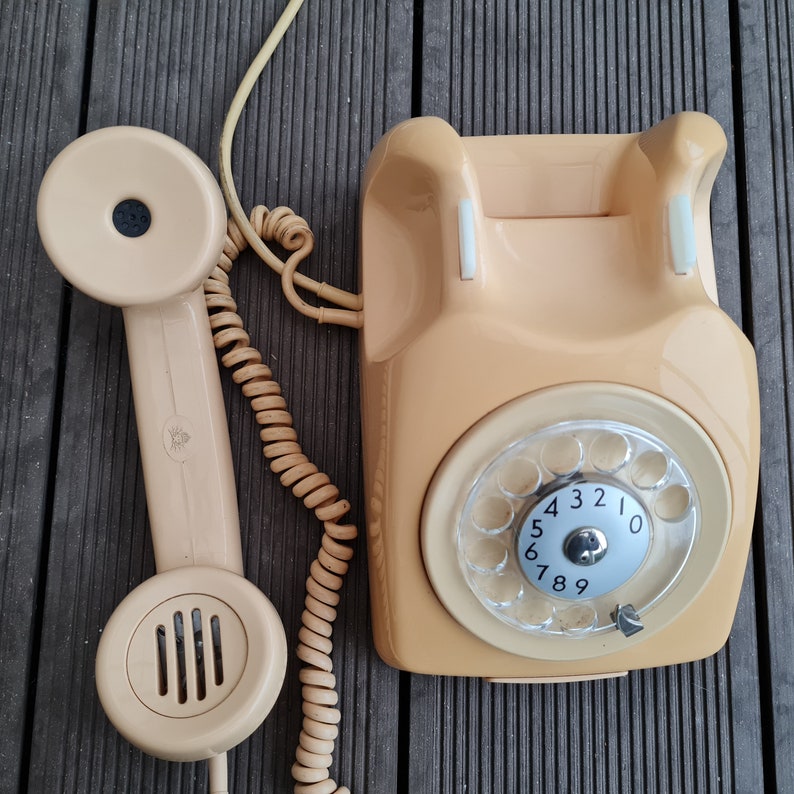Vintage Retro 1960's Swedish Dialog Telephone Creamy Beige Old School ...