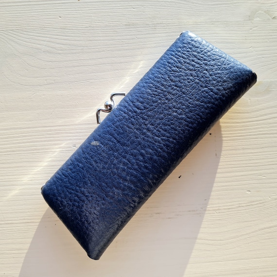 Vintage Glasses Case 1980s Blue Color Retro Glasses H… - Gem