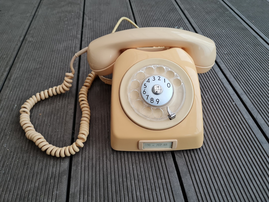 Vintage Retro 1960's Swedish Dialog Telephone Creamy Beige Old School ...