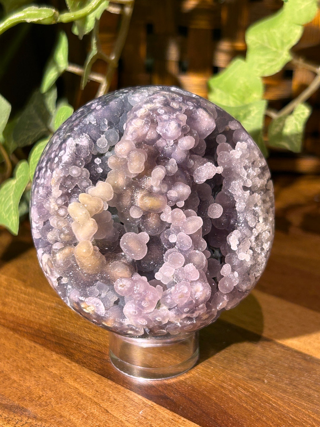 Grape Agate Sphere - Indonesian : A Rare and Beautiful Mineral Specimen for Display or ...