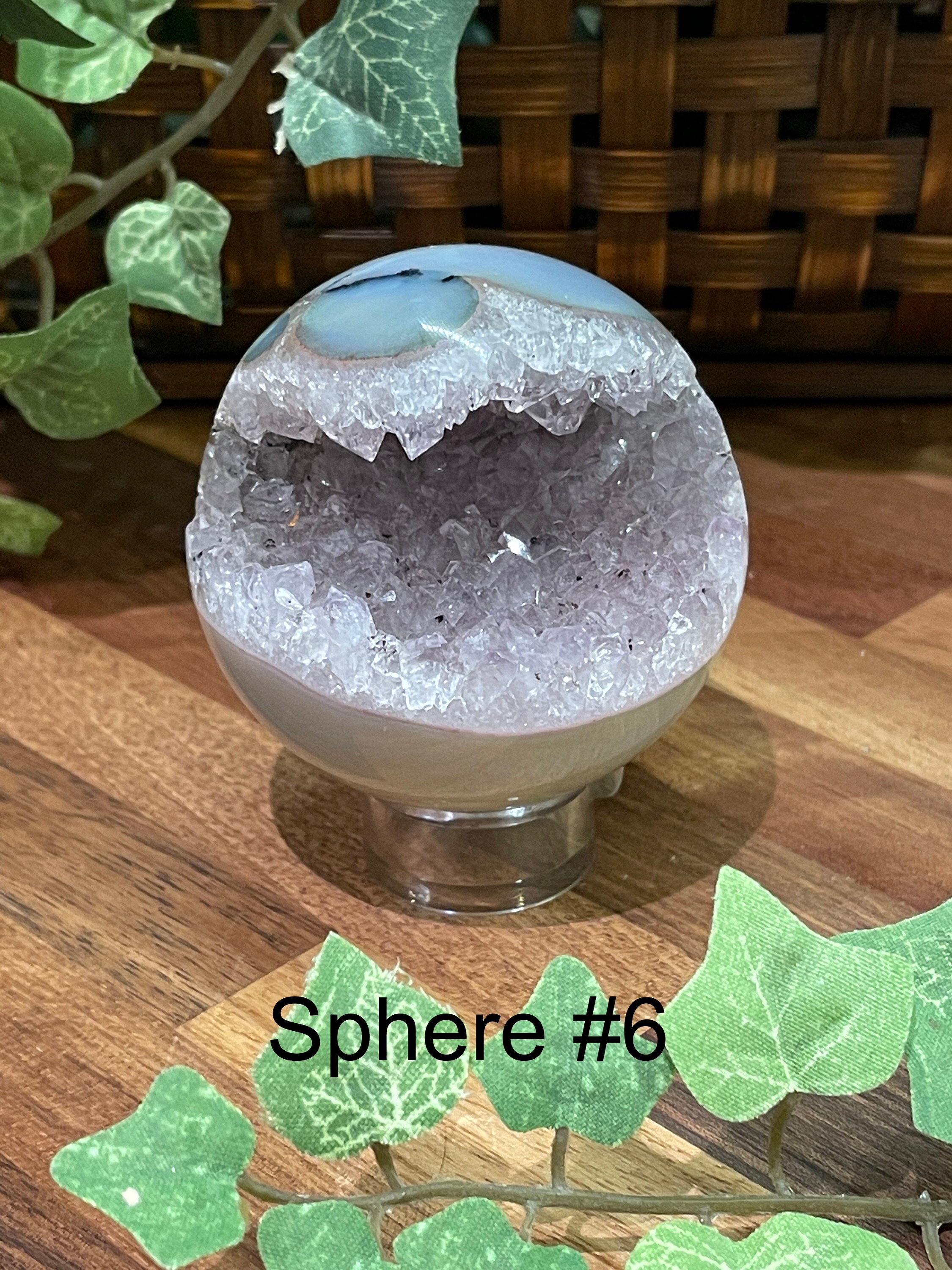 Amethyst Druzy Geode Sphere Balls Uruguay Crystal Handmade Raw ...