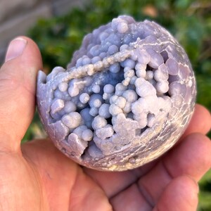 Grape Agate Sparkling Sphere Crystal Ball Indonesia Treasure Rare ...
