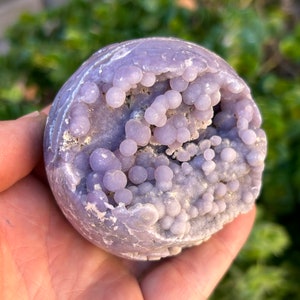 Grape Agate Sparkling Sphere Crystal Ball Indonesia Treasure Rare ...