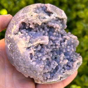 Grape Agate Sphere Globe Natural Indonesian Rare Raw Mineral Specimen ...