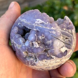 Grape Agate Sparkling Sphere Crystal Ball Indonesia Treasure Rare ...