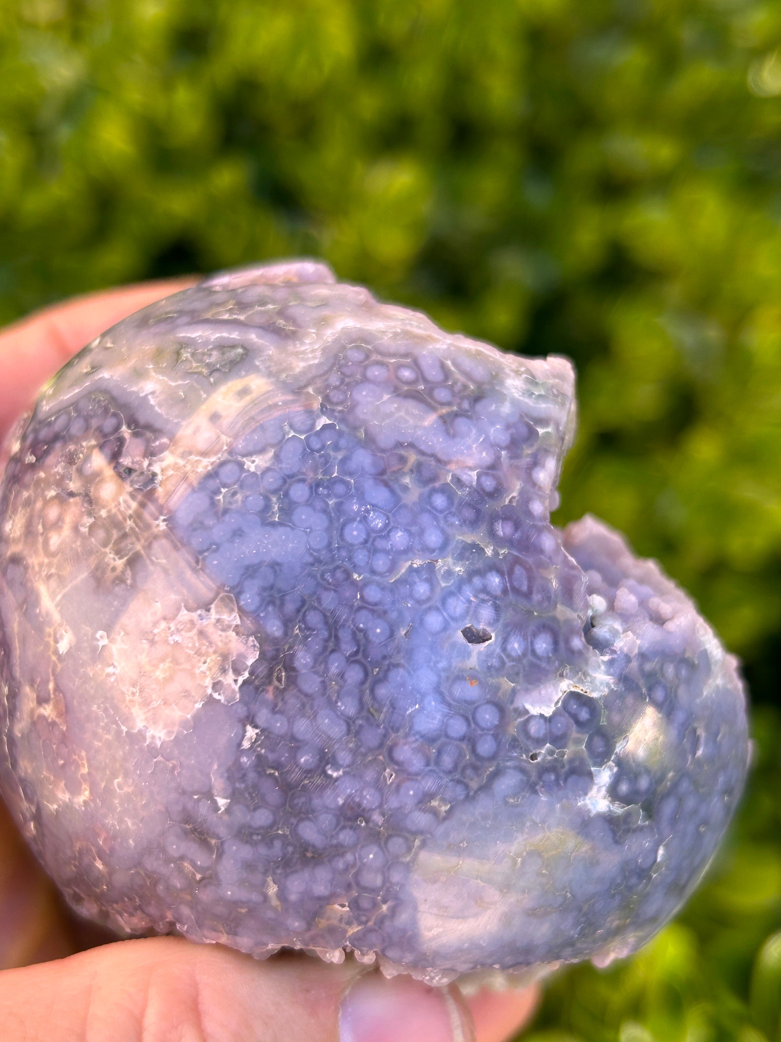 Grape Agate Sphere Globe Natural Indonesian Rare Raw Mineral Specimen ...