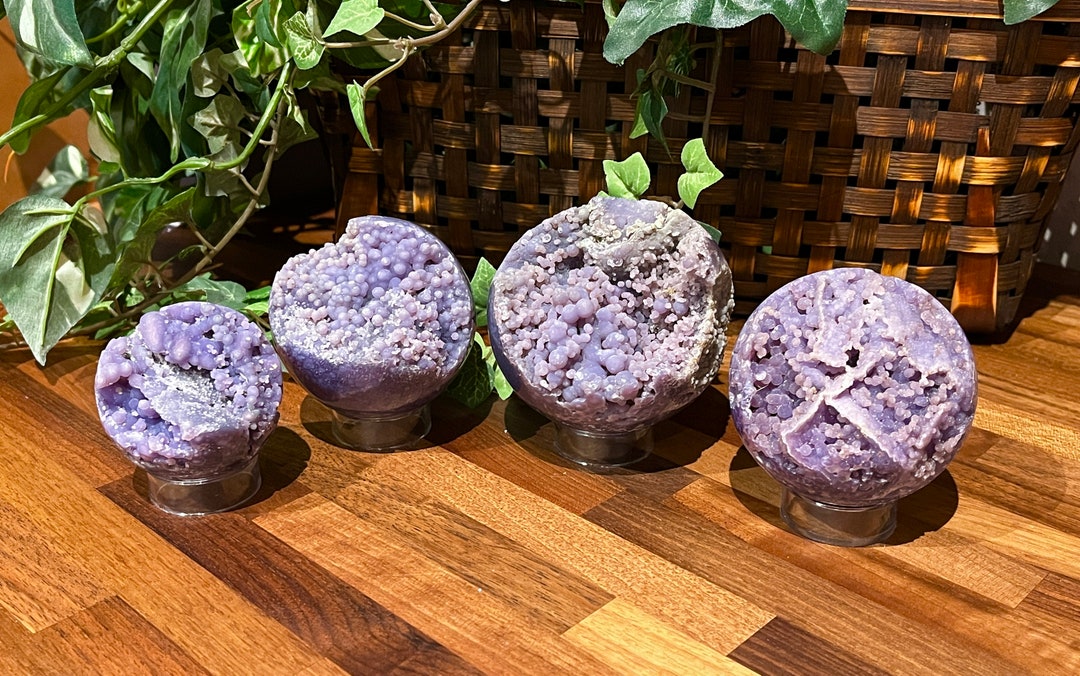 Grape Agate Chalcedony Sphere Ball - Unique and Beautiful Crystal ...