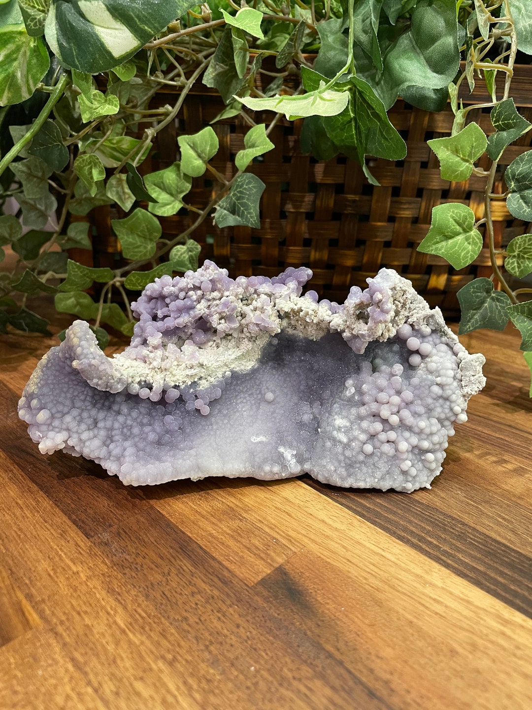 Decor Grape Agate Specimen , Purple Chalcedony Table Decoration - Etsy