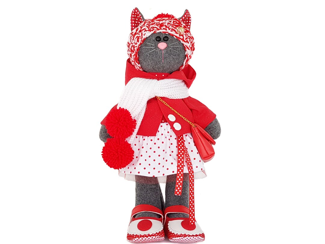 Stuffed Cat Doll 14 Inch for Girl Gift for Christmas - Etsy