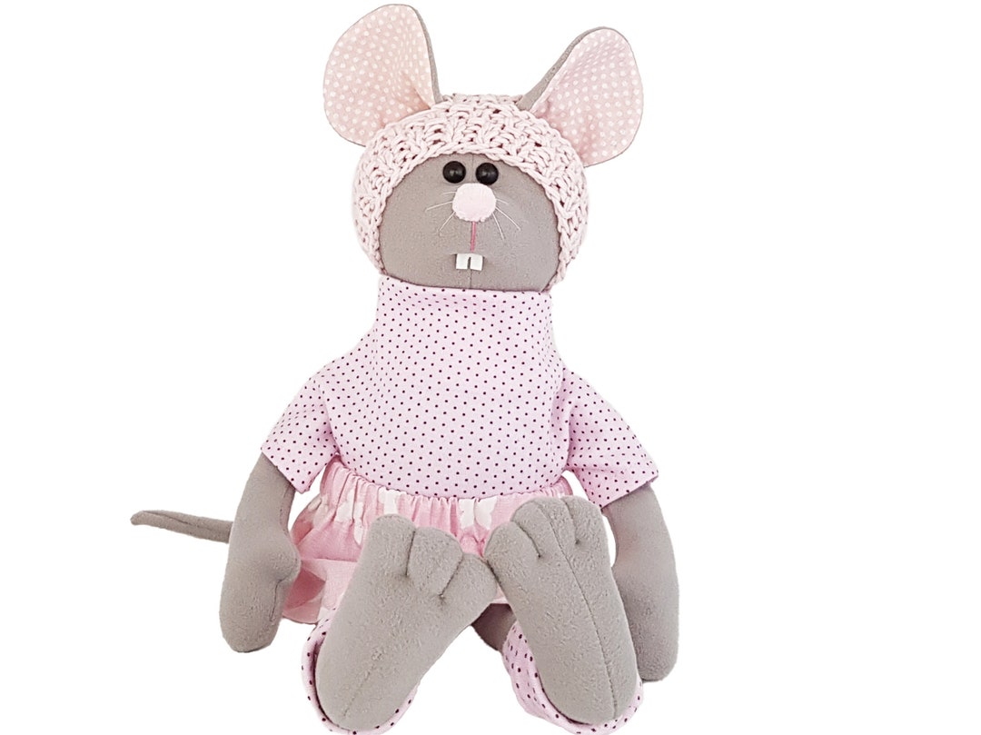 Stuffed Mouse Animal Toy Fabric Doll Baby Shower Gift - Etsy