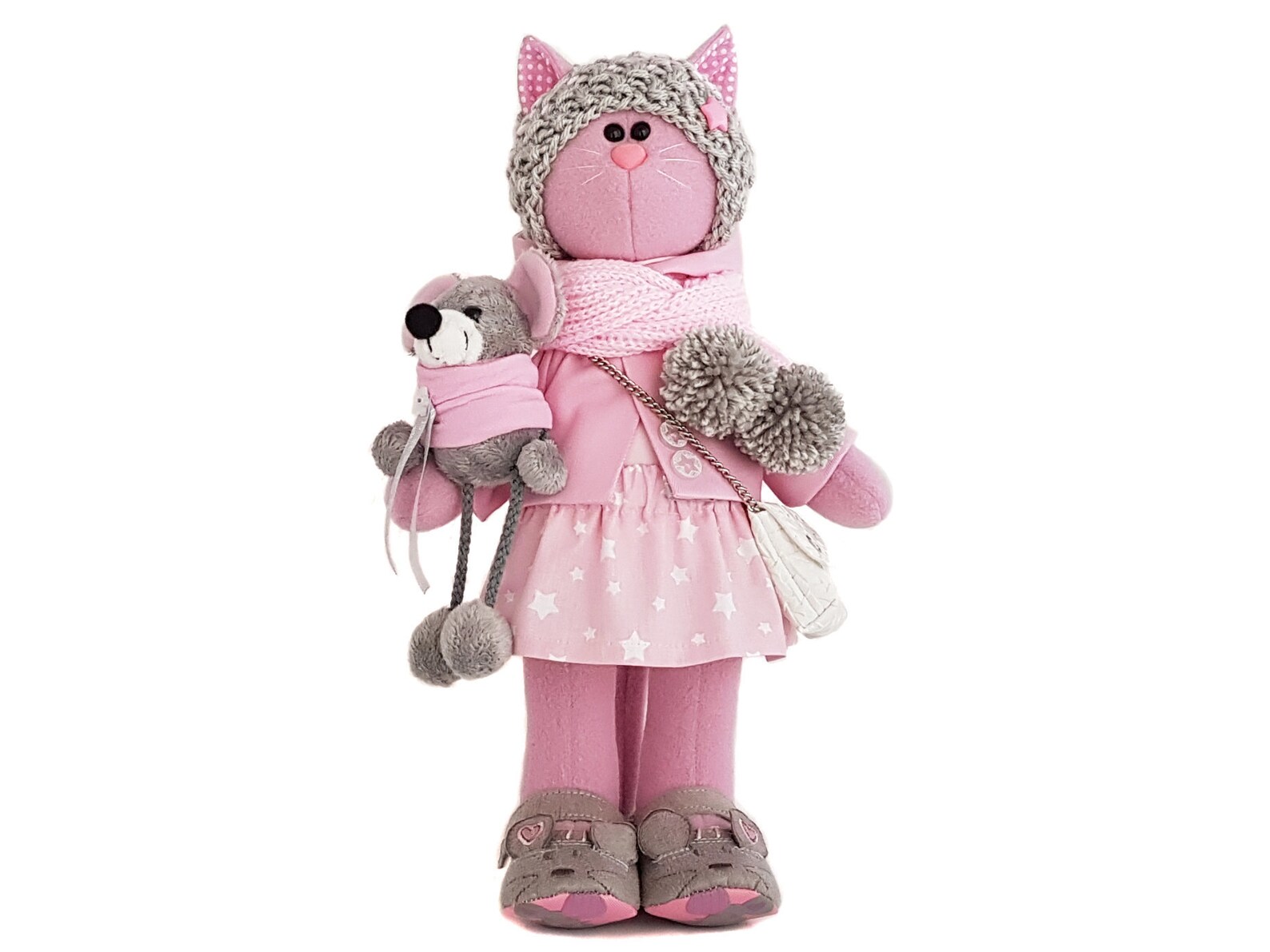 Stuffed Cat Doll 14 Inch for Girl Stuffed Small Mouse Gift - Etsy