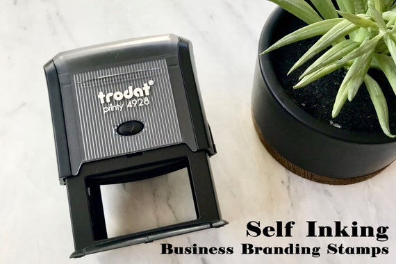 Self Inking Business Branding Stamp Custom Logo Stamp Logo | Etsy