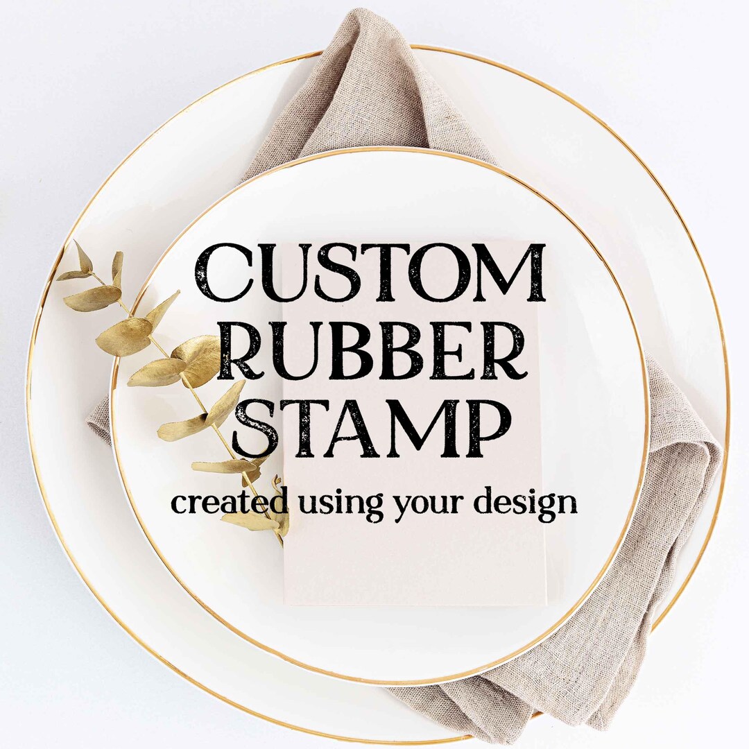 Custom Rubber Ink Stamp – Personalized Logo for Events & Catering - Etsy