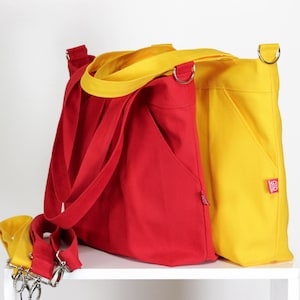 Yellow Large Bag Pleated Different Colors Available Two Big Pocket ...