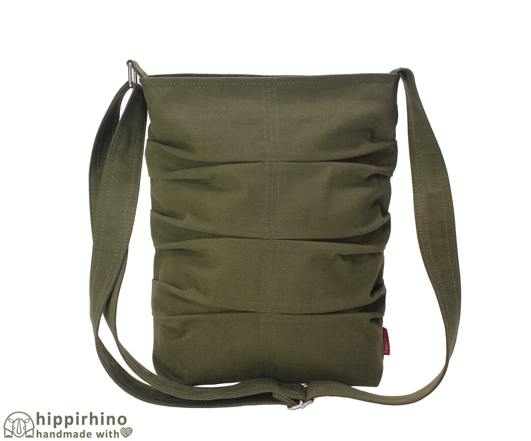 Small Crossbody Tote Bag Pleated Soft Cotton Washable Mini Bag Everyday ...