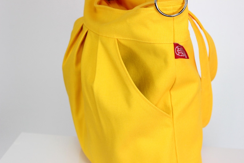 Yellow Large Bag Pleated Different Colors Available Two Big Pocket ...