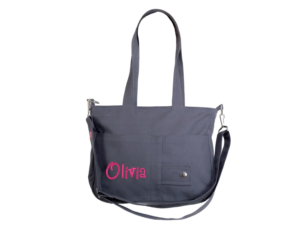 Personalized Embroidered Bag Custom Name Tote Bag Monogram Canvas ...