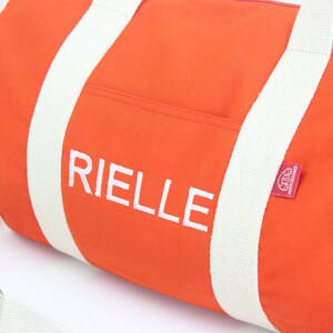 Orange Personalized Duffle, Custom Monogrammed Duffle Bag, Perfect Baby Sports Yoga Gifts ...