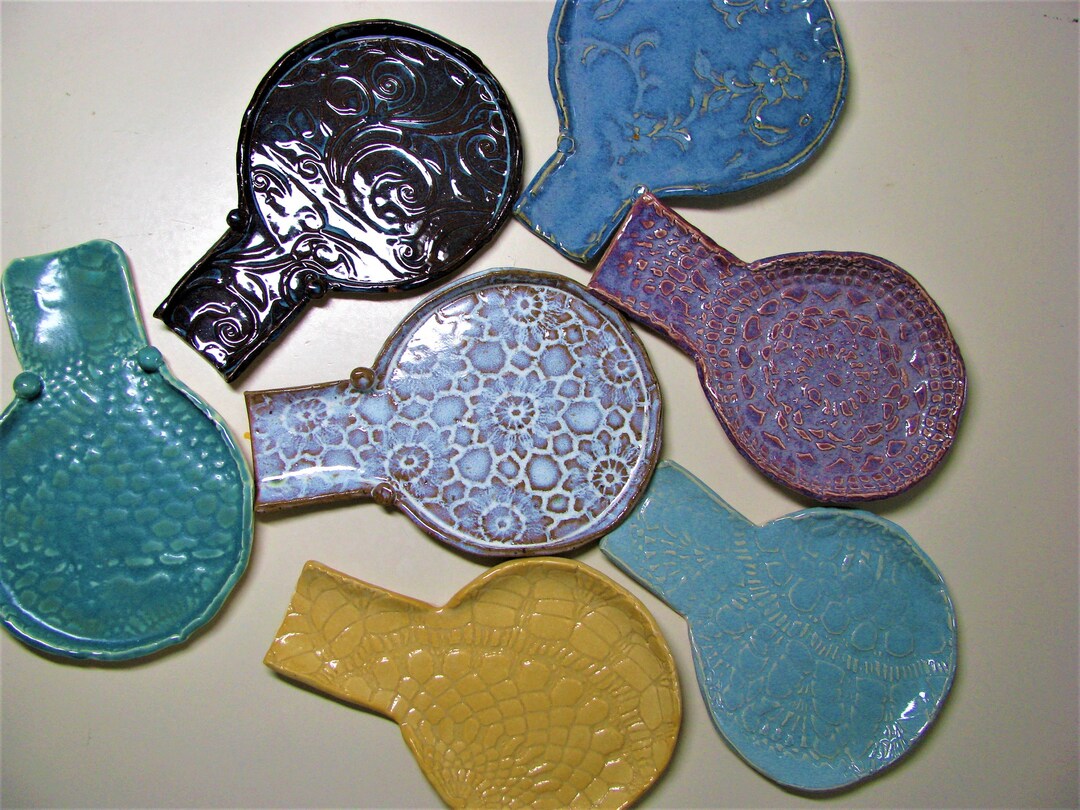 Spoon Rest/ceramic Spoon Holder,utensil Holder,stovetop Spoonrest,white ...