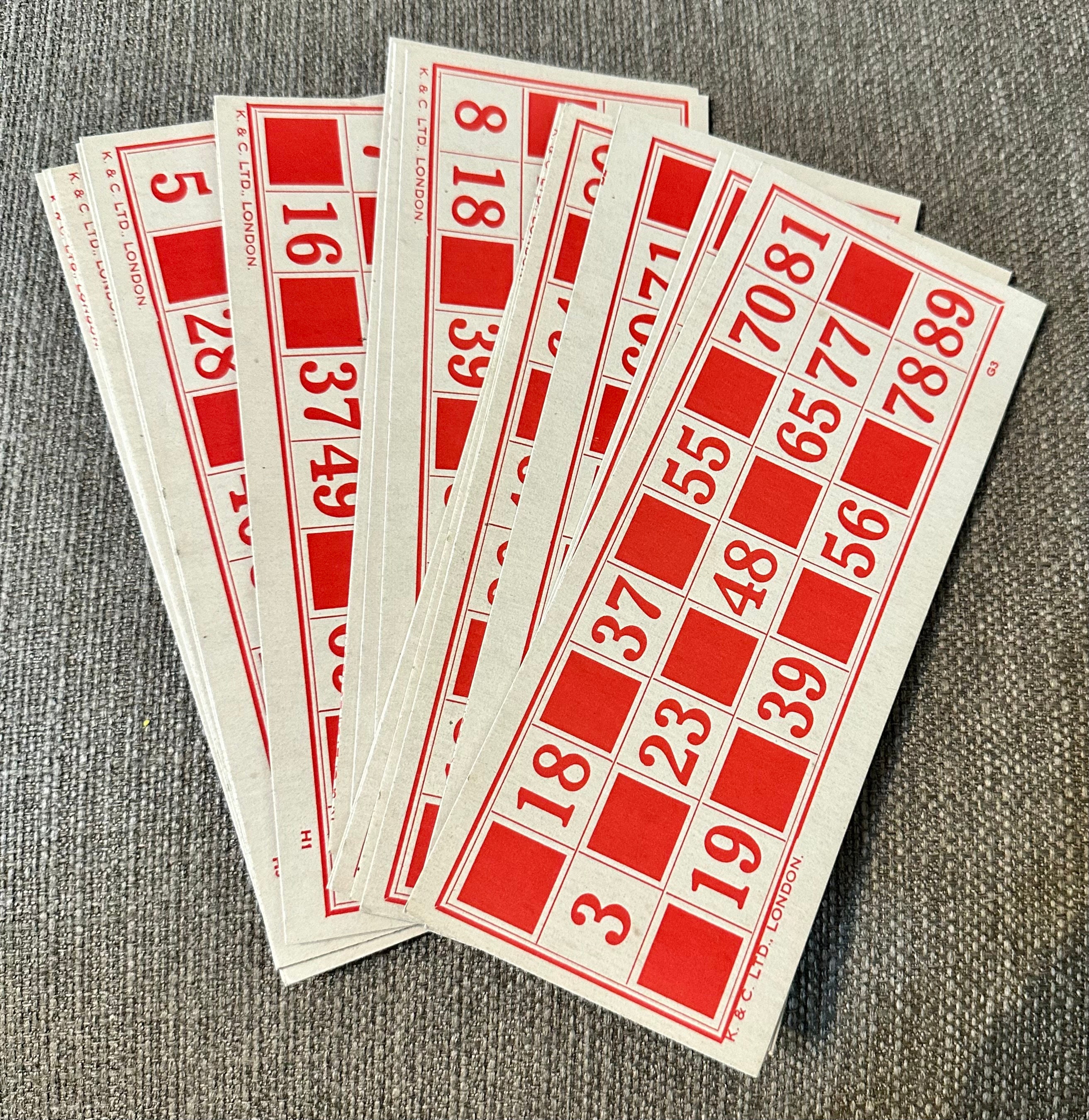 Vintage Lotto Game Cards - Etsy