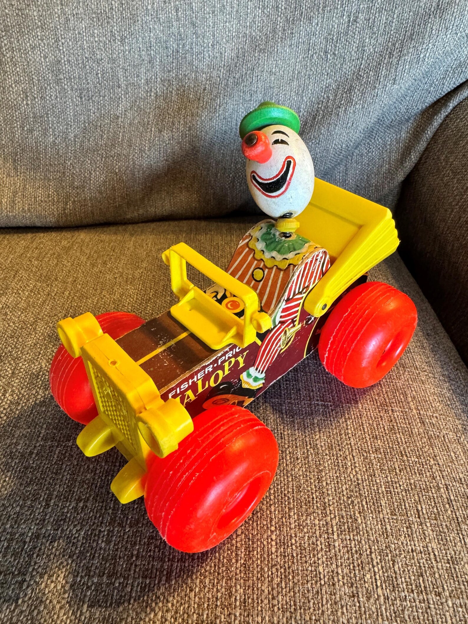 Vintage Fisher-price Jolly Jalopy Circus Clown Pull Toy - 1965 - Etsy