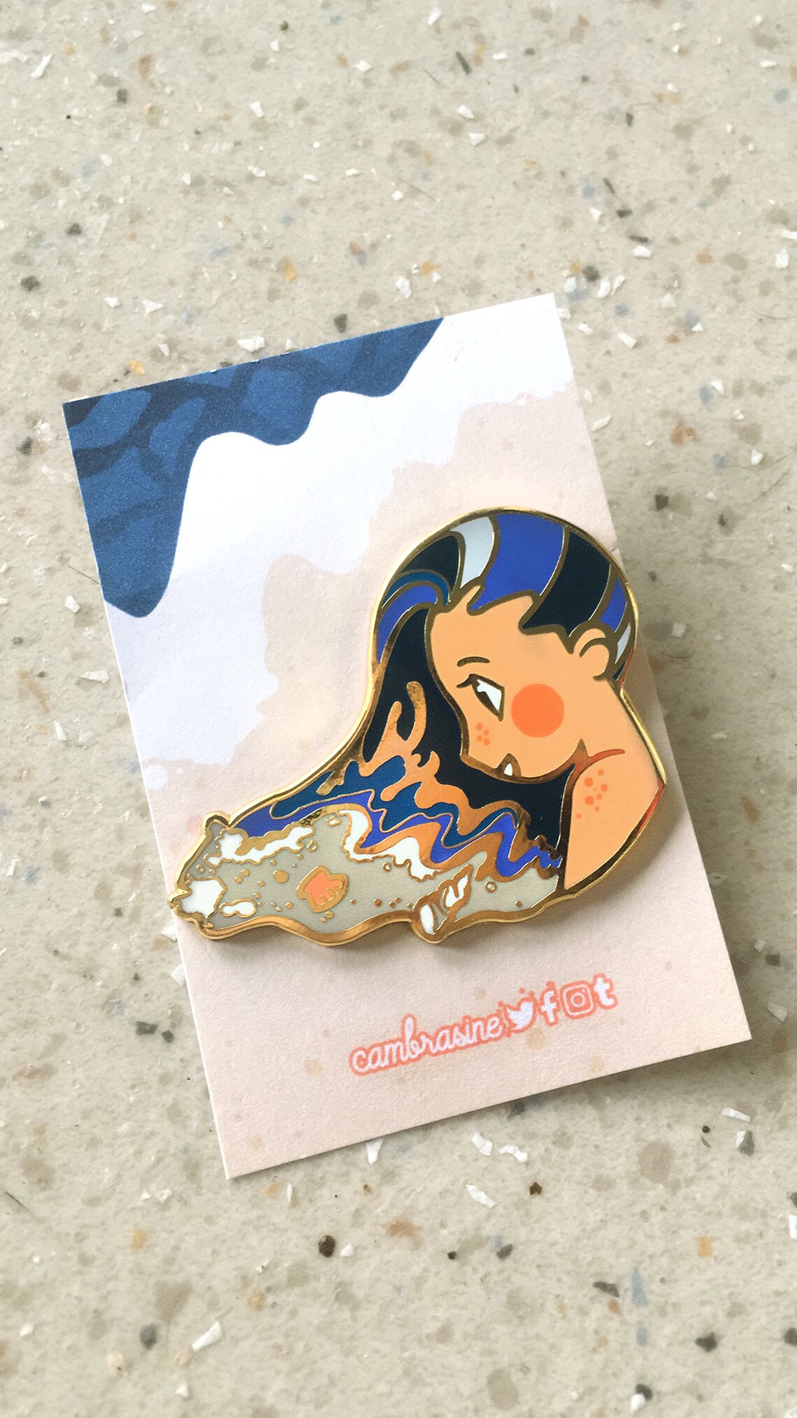 Seashore Enamel Pin - Etsy