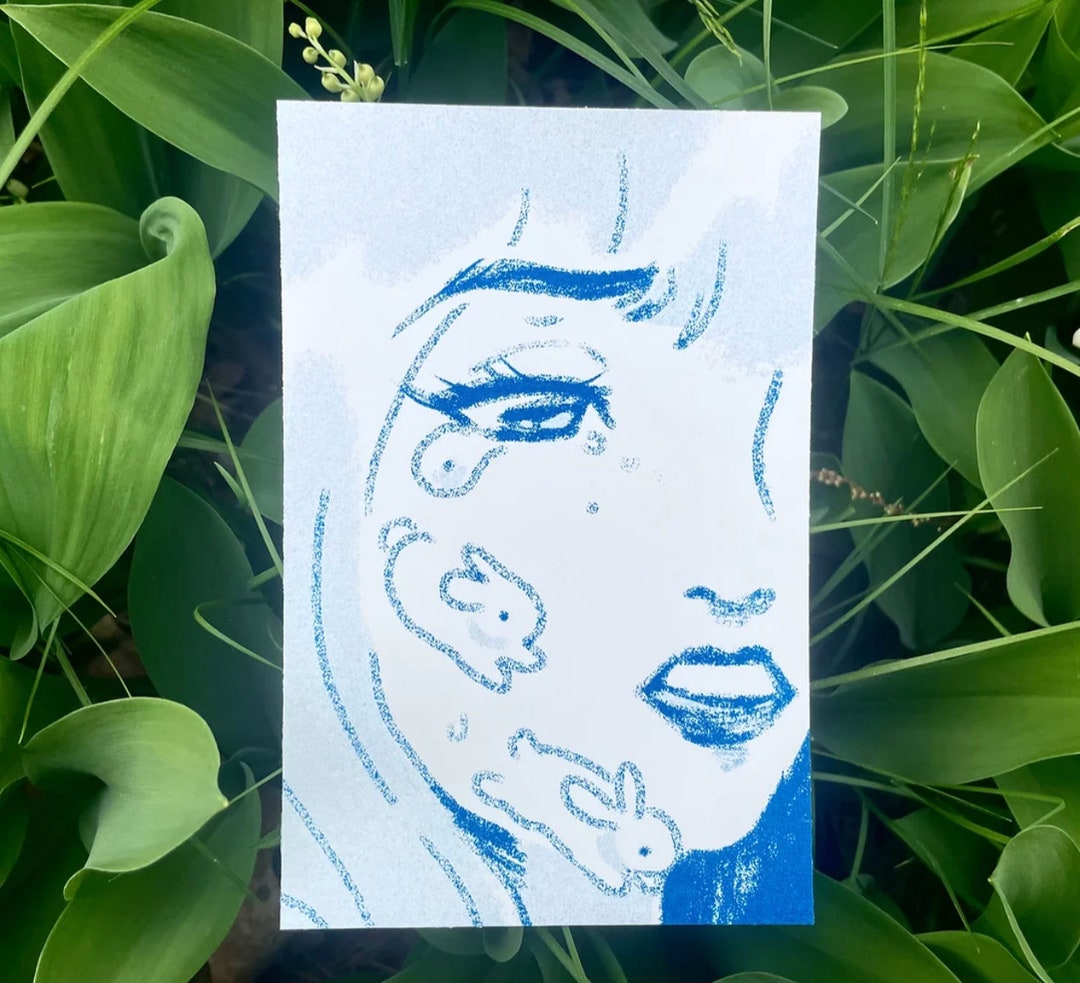 Rabbitears Riso Print - Etsy